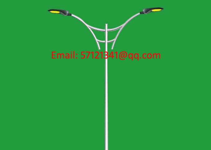 Double Arms LED Lighting Poles, Double Brackets LED Lighting Columns ...