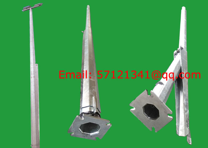 Hot Dip Galvanized Hinged Poles, Hot Dip Galvanized Collapsible LED ...